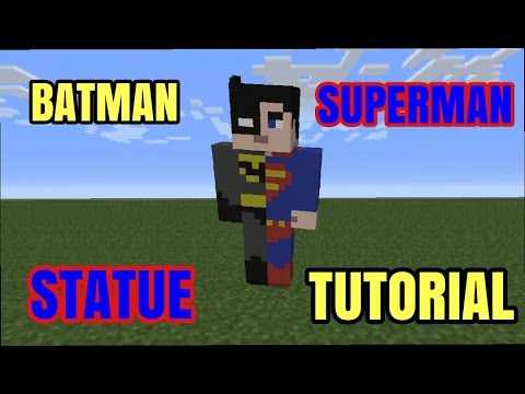 Minecraft Tutorial: Batman/Superman Statue (450th Video) - YouTube