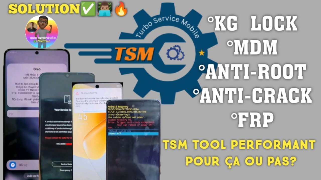 TSM TOOL peut-il régler les MDM, AntiCrack? #smartphone #astuce #tech #tutorial #frp #bypass_frp ...