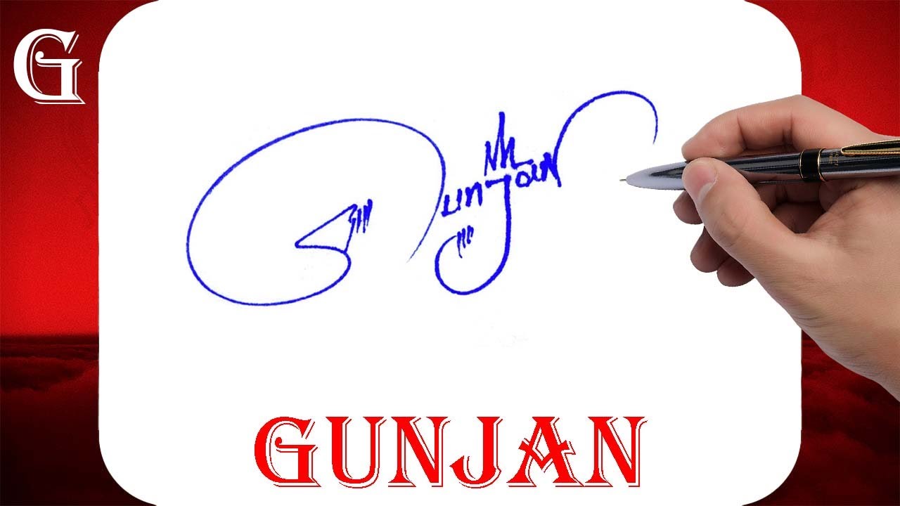 How to signature your name | Autograph | Billinioare signature | Gunjan ...