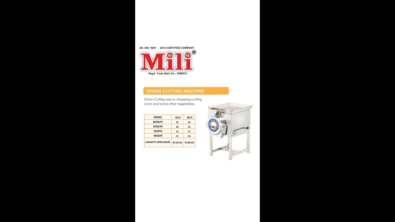 CHILLI CUTTER | ONION CUTTER | MILI |CHOPPING MACHINE - YouTube