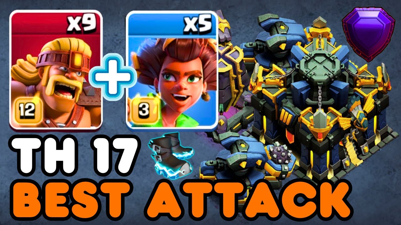 🔥clash of clans : Best Root Rider Attack! Unstoppable TH17 Strategy🔥 ...