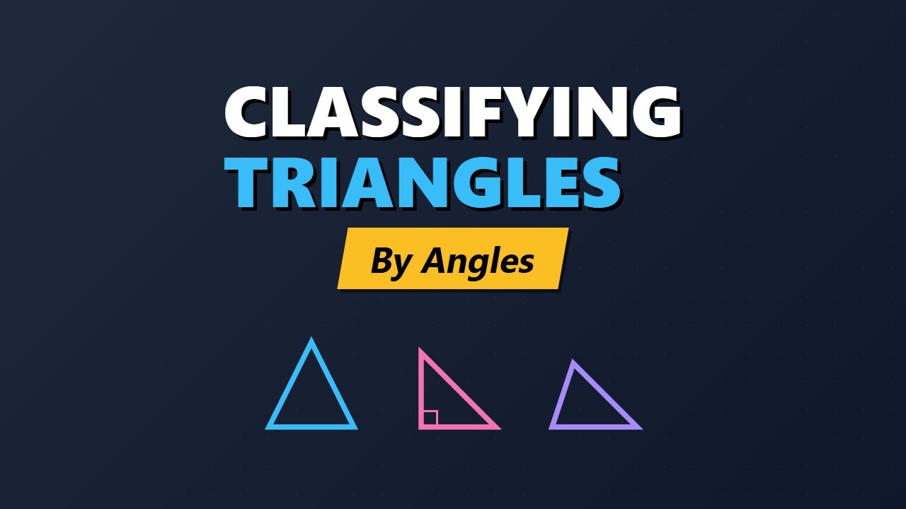 Classifying Triangles: Acute, Right, and Obtuse Angles Explained - YouTube