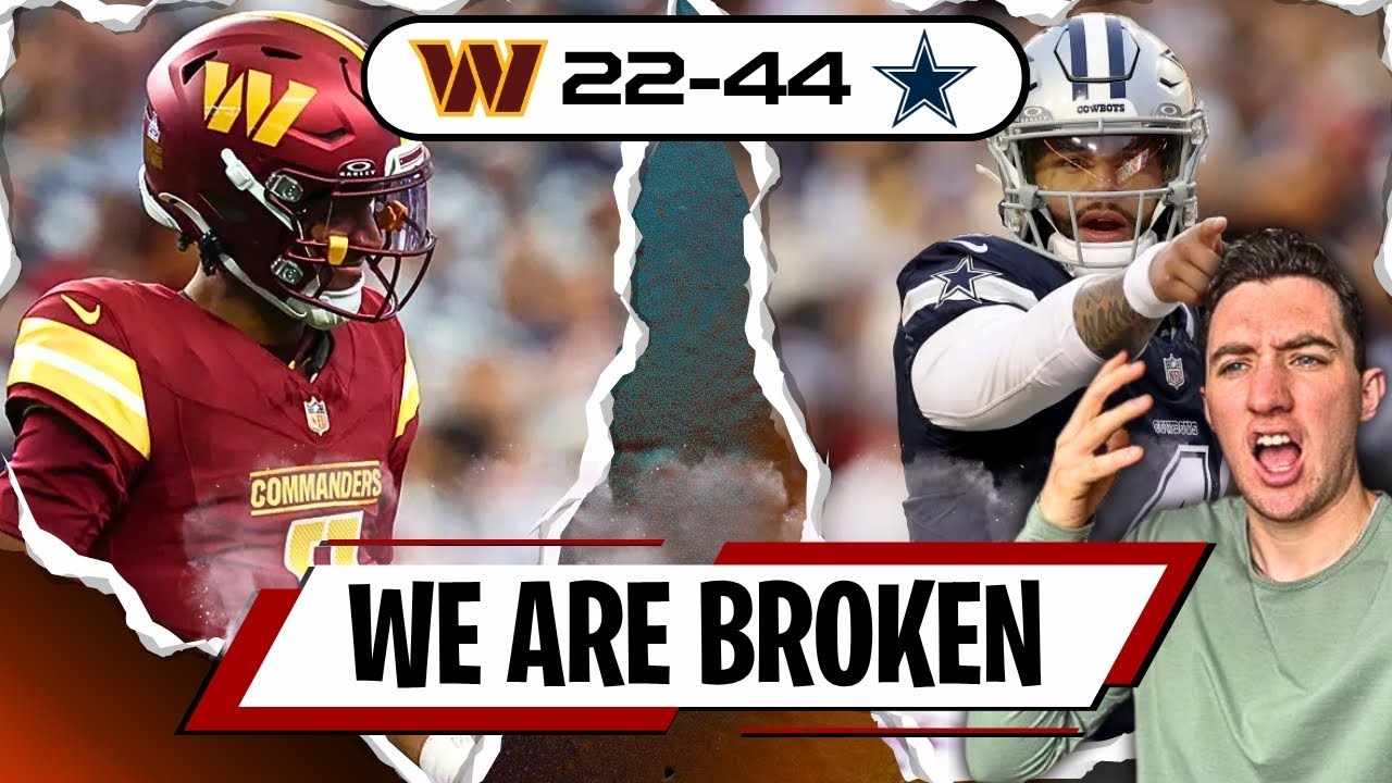 It's Over. | COMMANDERS 22-44 COWBOYS REACTION - Jayden INJURED ...