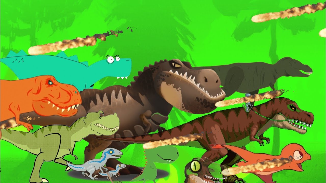 animal stampede part - 7 | dinosaur stampede green screen | dinosaur ...