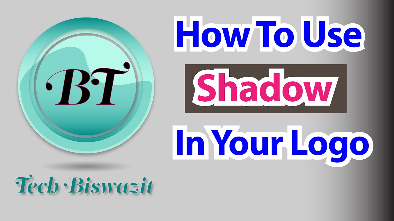How to add Shadow under a logo - YouTube