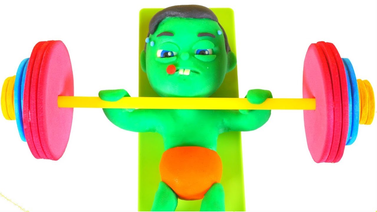 FUNNY KIDS WORK OUT Play Doh Cartoons For Kids - YouTube