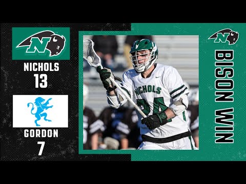 Nichols College men's lacrosse vs Gordon 3-30-22 - YouTube
