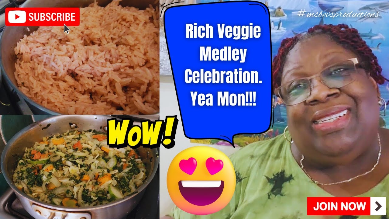 Untraditional Jamaican Sunday Dinner....A Rich Veggie Medley ...