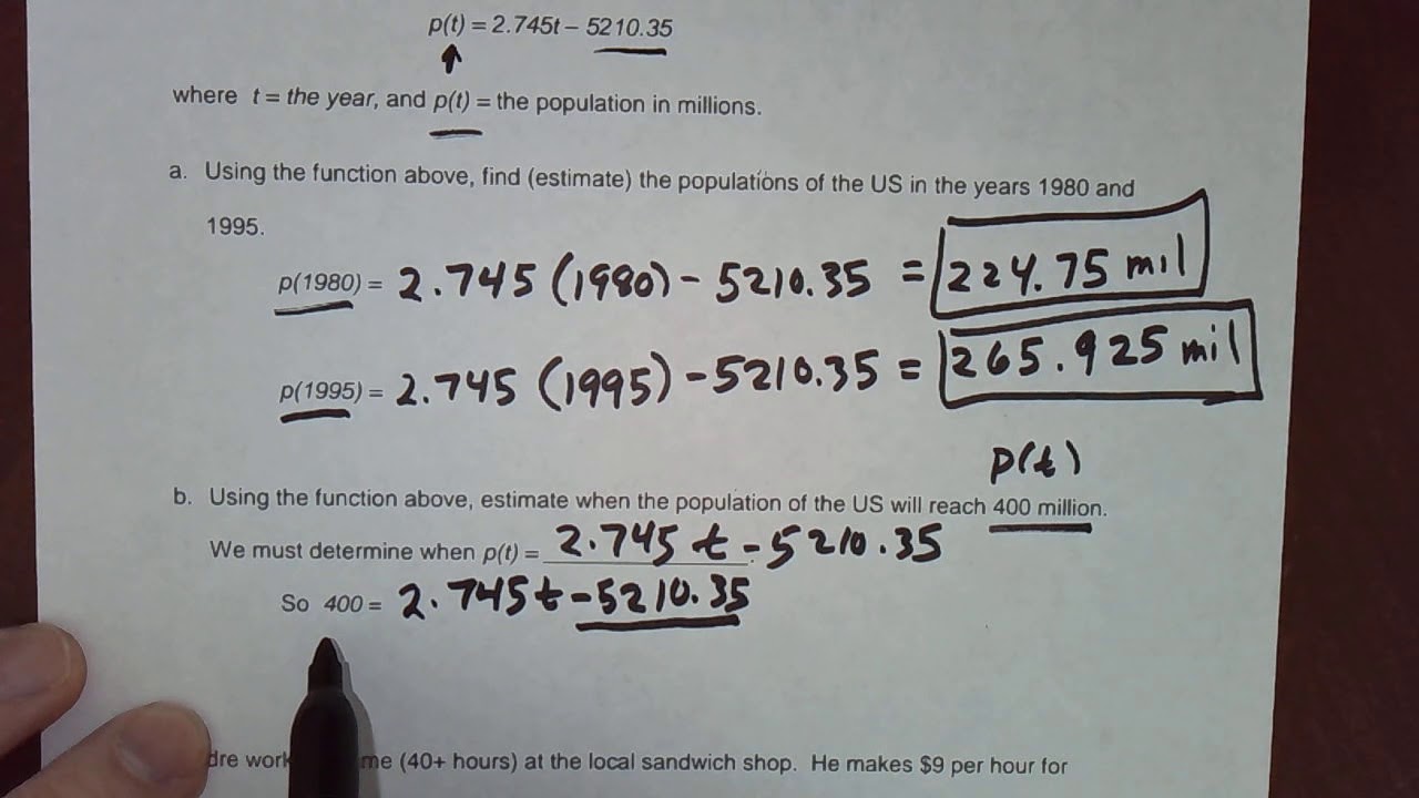 Finite Math - Functions (1.1.c) - YouTube