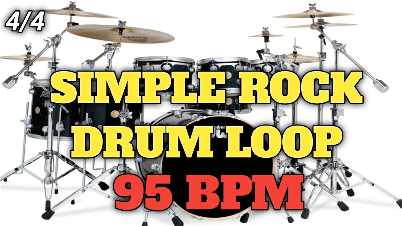 SIMPLE ROCK DRUM LOOP | 95 BPM - YouTube
