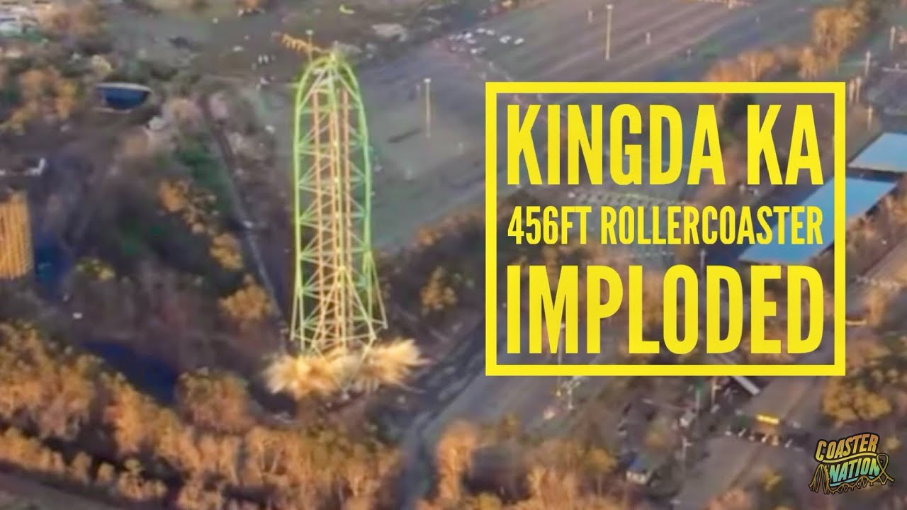 Kingda Ka Roller Coaster Implosion - Six Flags Great Adventure - YouTube