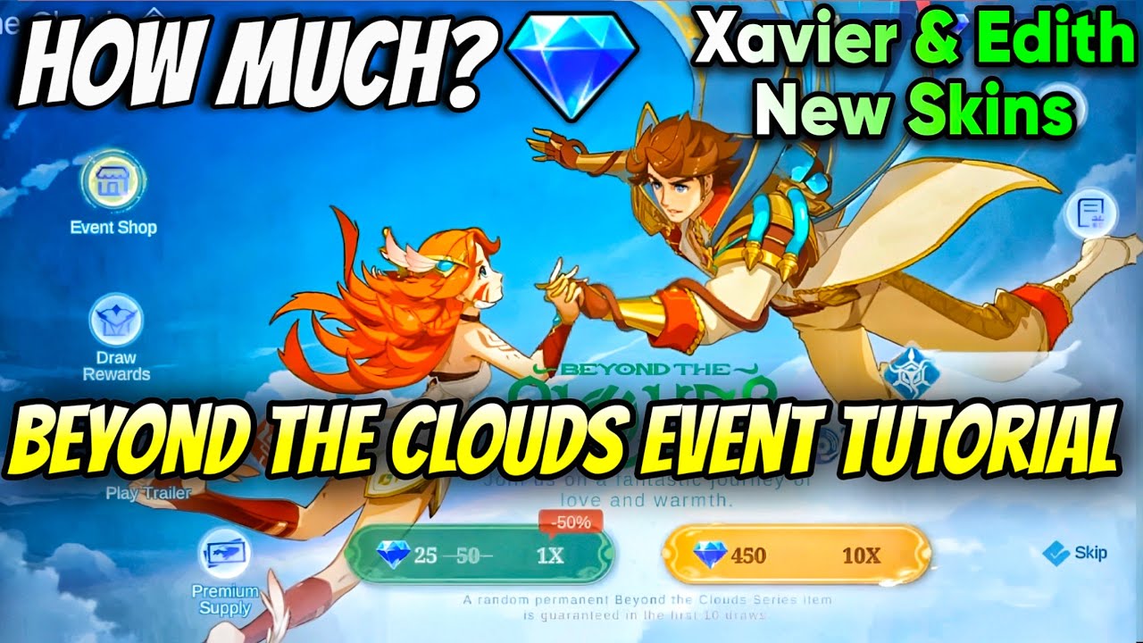 XAVIER & EDITH NEW SKINS COST!💎 BEYOND THE CLOUDS EVENT TUTORIAL☁️ ️ - YouTube