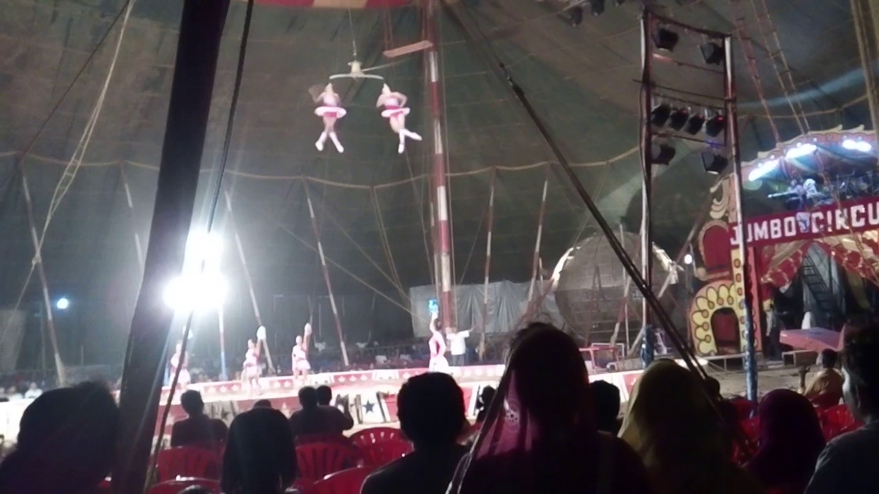 Rope play stunt jumbo circus kengeri - YouTube