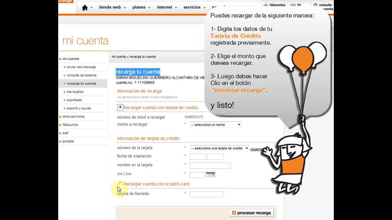 Cómo hacer una Recarga Orange - YouTube