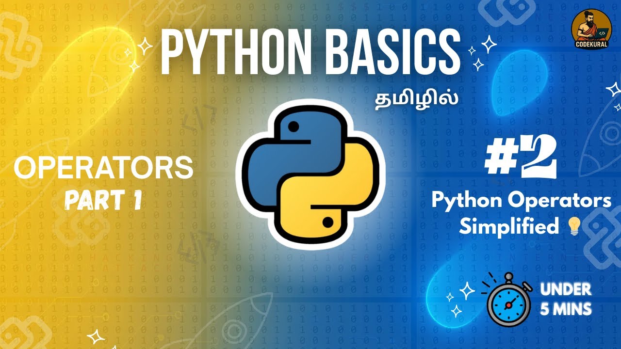 Python Operators Explained in Tamil | Step-by-Step for Beginners # ...