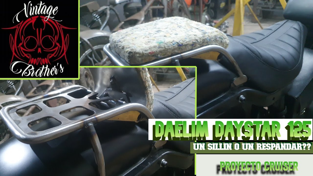 fabricando un sillin o un respaldar a la moto? MIRALO HASTA EL FINAL ...