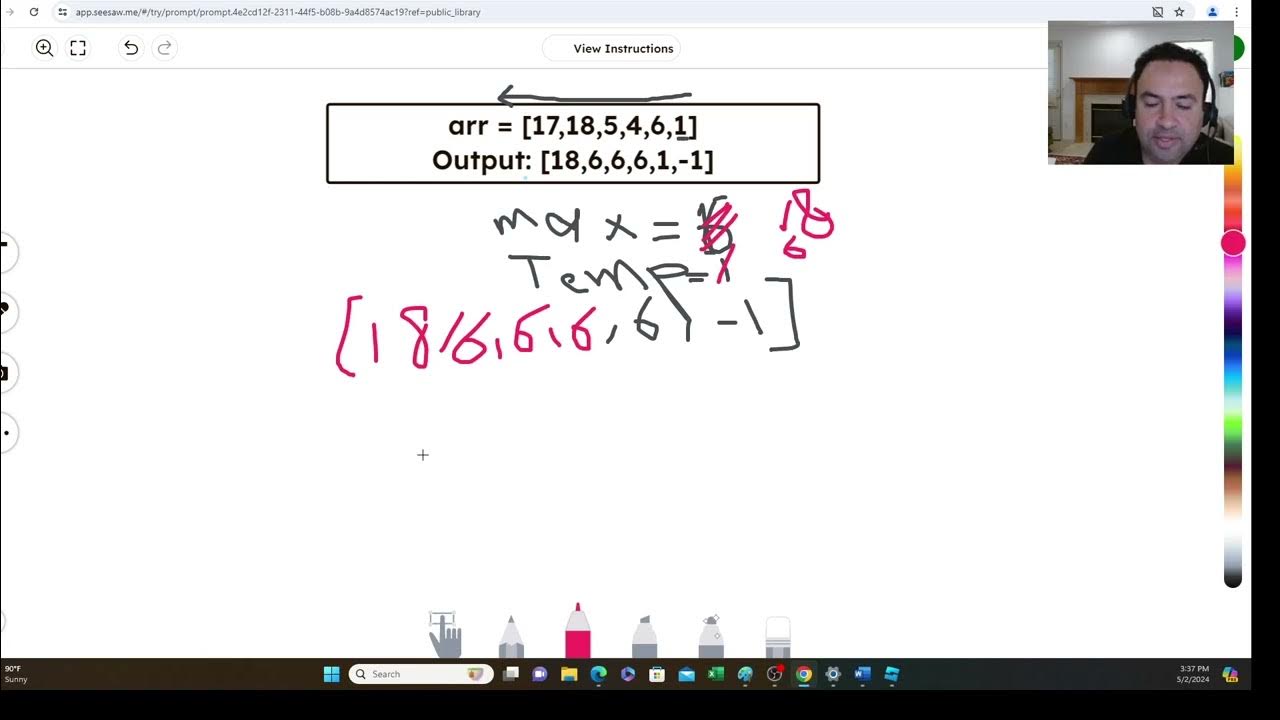10 - Replace Elements with Greatest Element on Right Side - Arabic ...