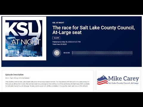 KSL at Night interview on 5/20/2024 - YouTube
