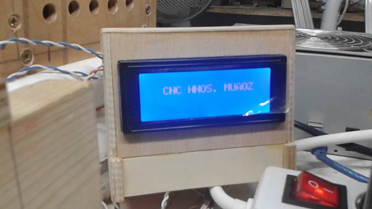 pantalla lcd con cnc control - YouTube