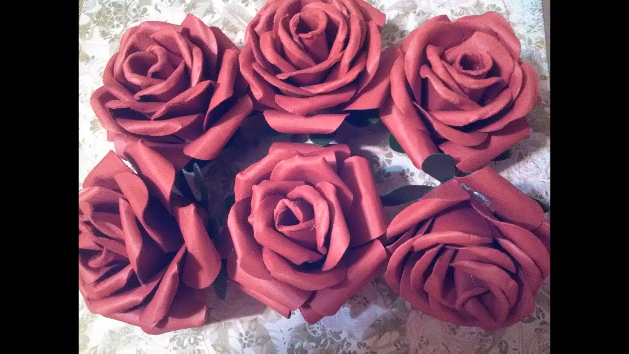 Handmade Paper Roses (NON-Tutorial) - YouTube