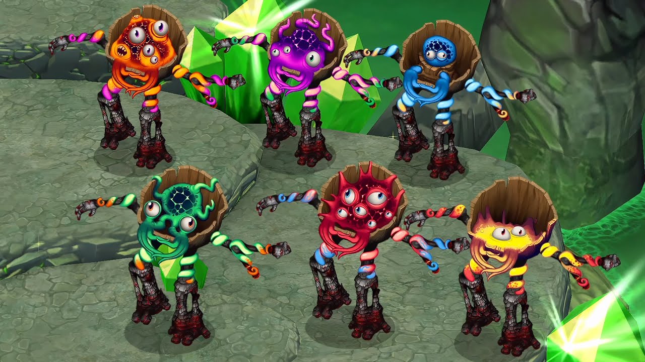All Prismatic Gnarls - Cave Island (My Singing Monsters: Dawn Of Fire ...