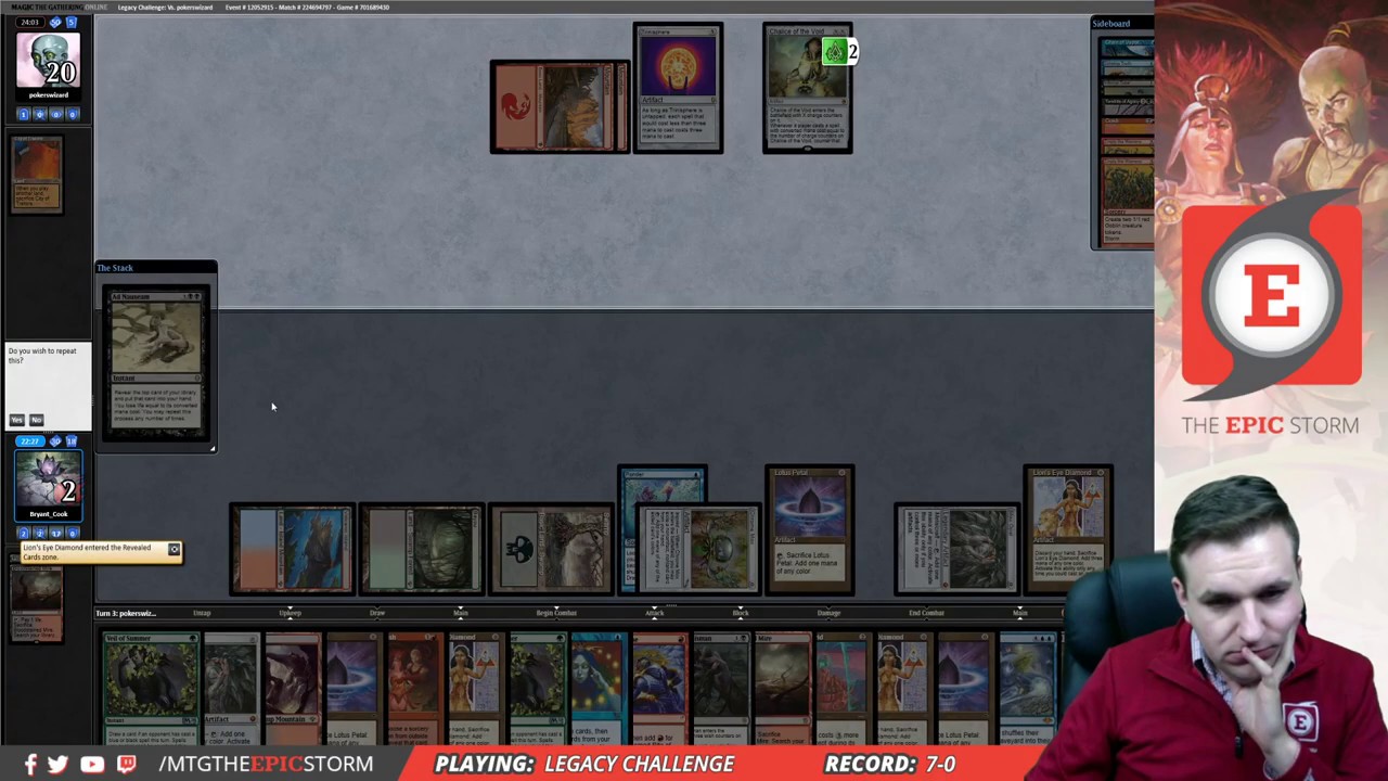 Legacy Challenge - 12/29/19 - Top 8 vs. Mono-Red Stompy - YouTube