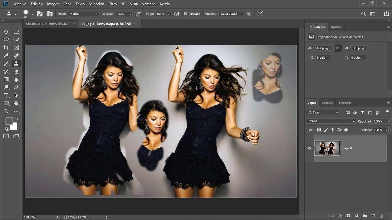 Herramienta Tampón Clonar en Photoshop - YouTube