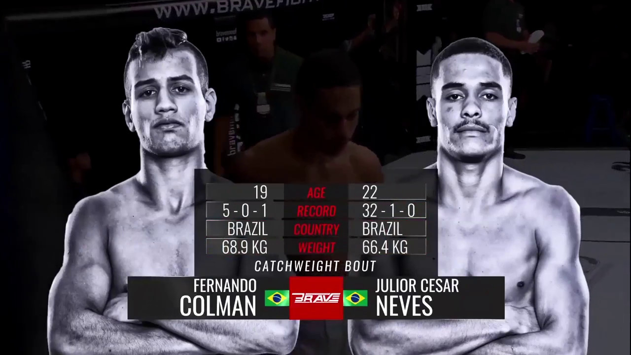 Brave 3 Free Fight Fernando Colman vs Julior Cesar Neves - YouTube