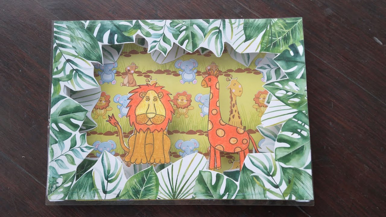 Easy Jungle Popup Craft Tutorial - YouTube