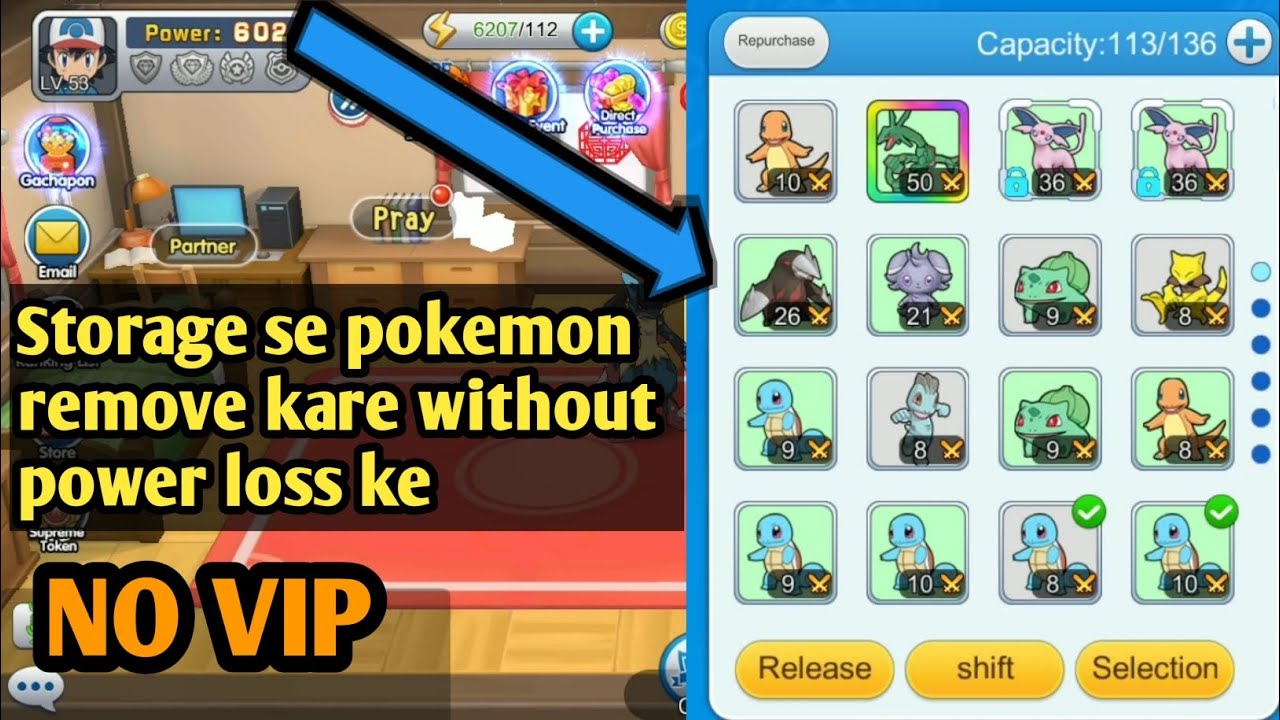 Remove your pokémon without decreasing your power in monster honor ...