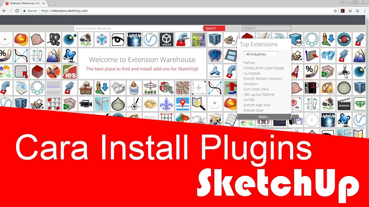 Cara Install Plugins SketchUp - YouTube