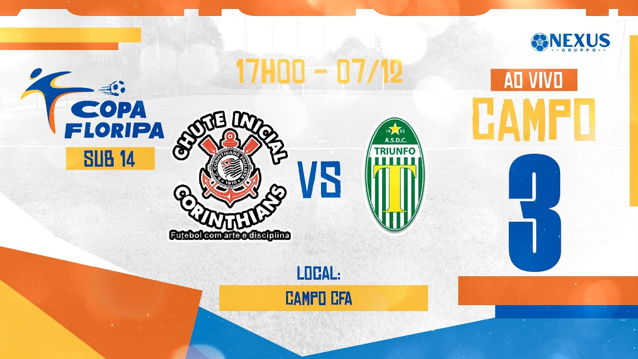 ⚽🏆 COPA FLORIPA 2024 🏆⚽ || SEL. CHUTE INICIAL X TRIUNFO || Sub 14 - YouTube