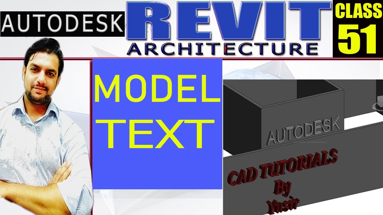 Revit 51 Model Text In Revit Architecture Cad Tutorials By Yasir Youtube