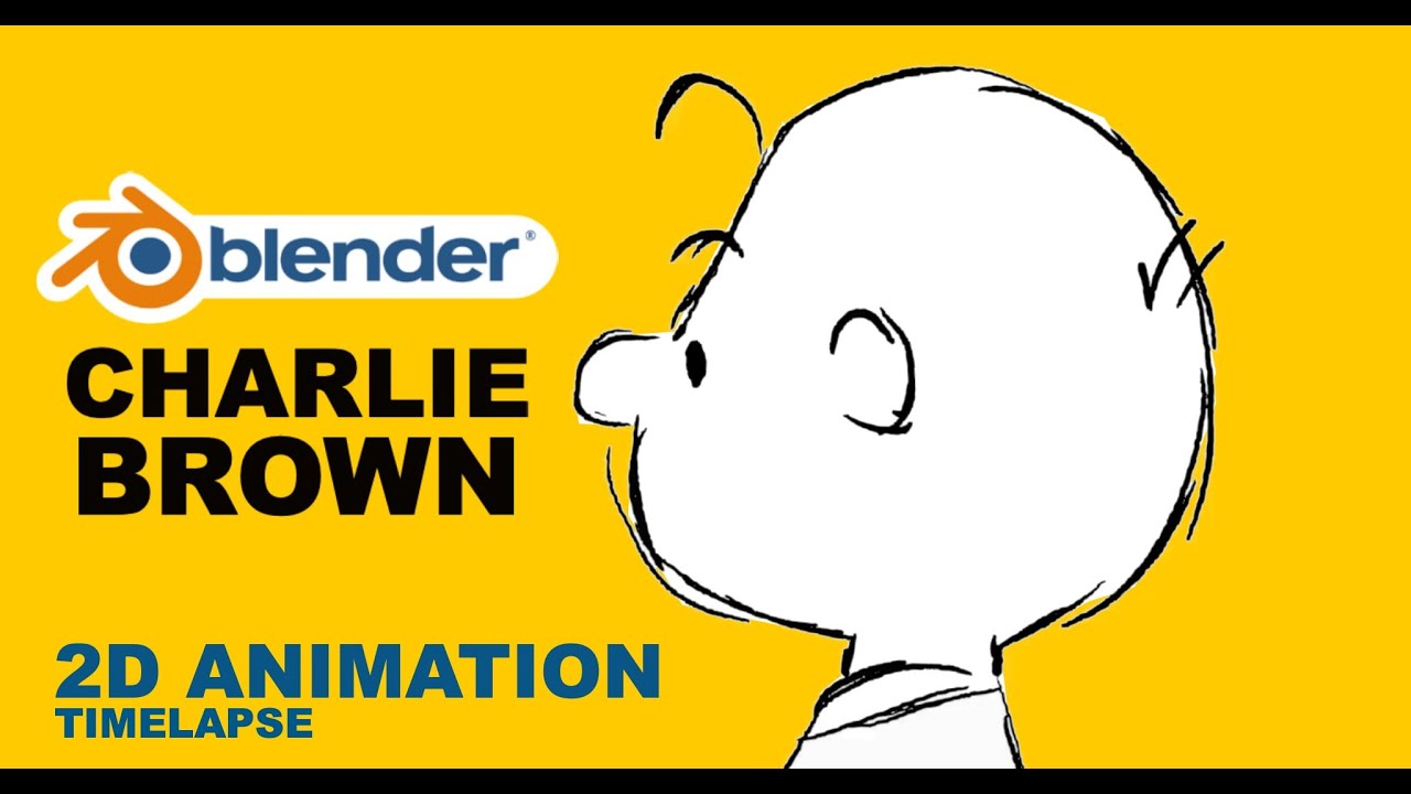 Grease Pencil / Charlie Brown 2D animation / TIMELAPSE - YouTube