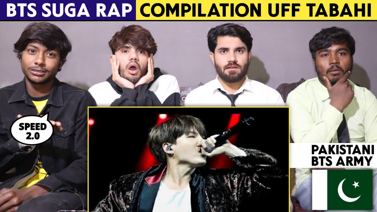 Bts Suga Rap Compilation - Pakistani Reaction - Shan Rajpoot - YouTube