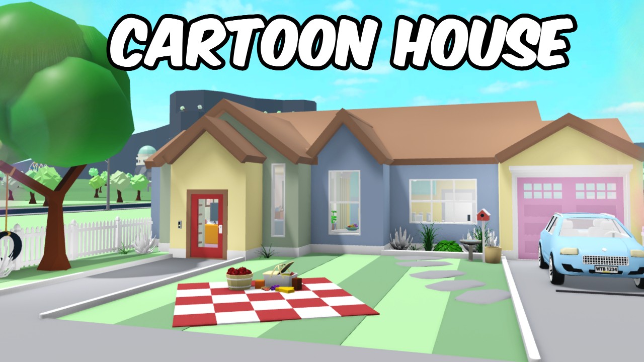 BUILDING A CARTOON HOUSE IN BLOXBURG - YouTube