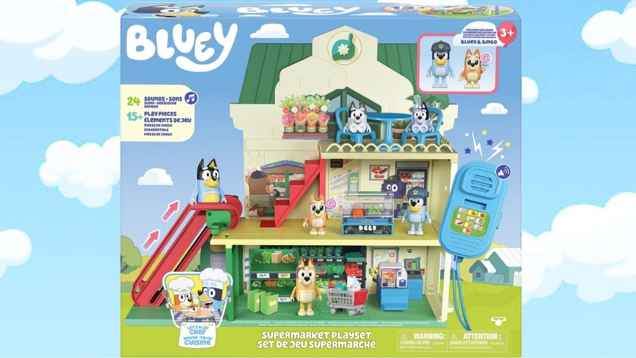 Bluey SUPERMARKET Playset Unboxing | ASMR Satisfying BLUEY Shopping TOY ...