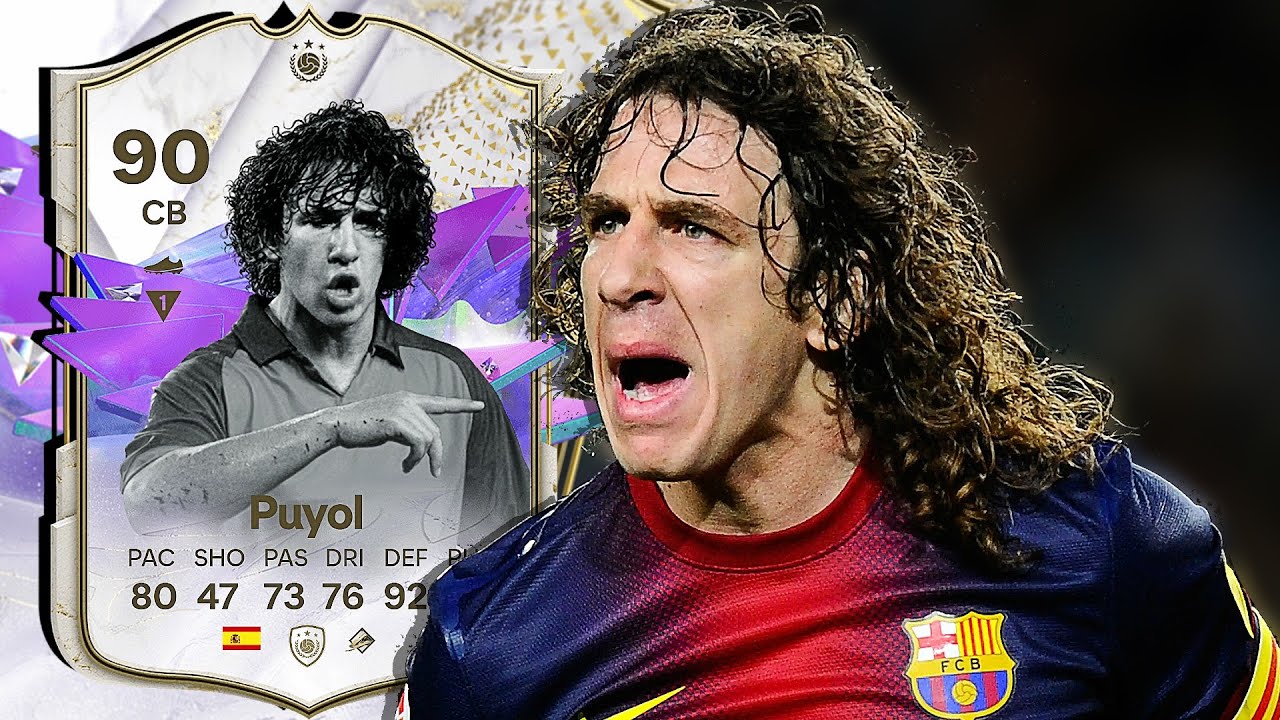 90 FUTURE STARS ICON PUYOL PLAYER REVIEW FC 24 - YouTube