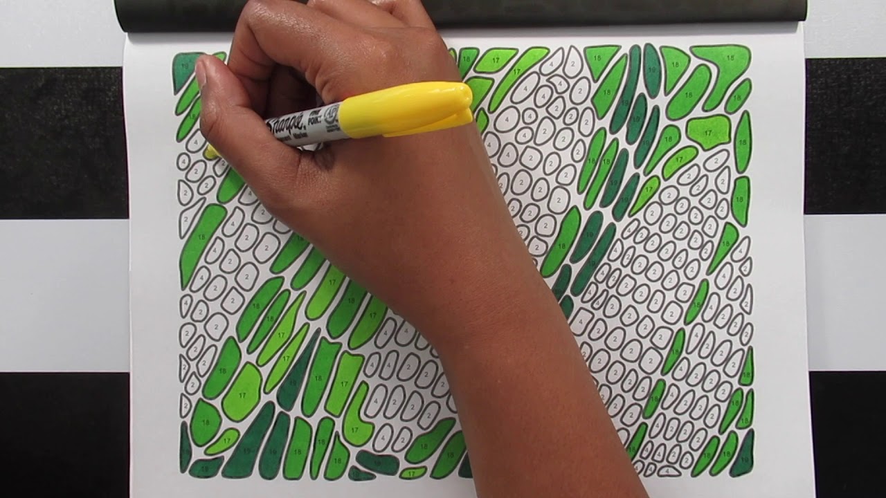 Speed Color By Number Belba Family Stone Mosaic Book 1 Page 3 - YouTube