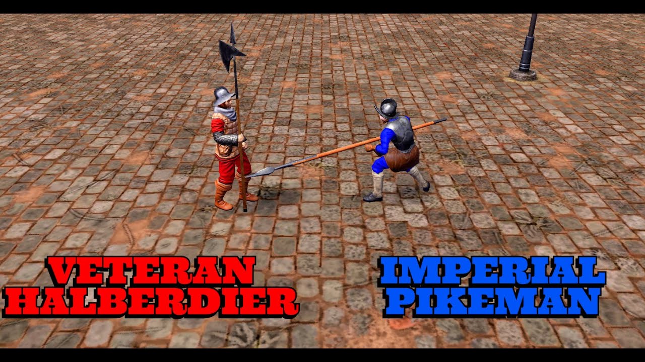 Age of Empires III Definitive Edition Veteran halberdier vs imperial ...