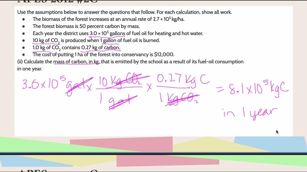 AP Environmental Science | FRQ 2012 2C Math | Watch Me Solve ...