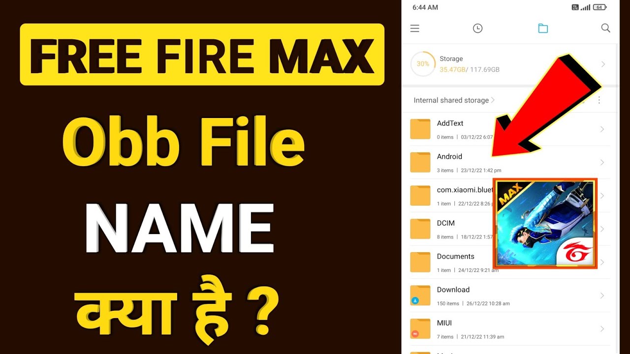 Obb File Name Free Fire Max | Game file name free fire max - YouTube