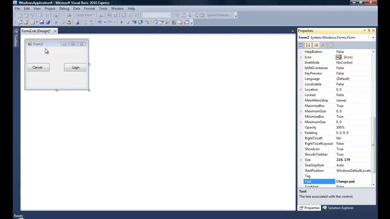 visual basic 2010 login form using my settings part 2 - YouTube