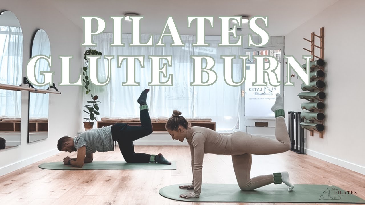 Pilates Glute Burn || Pilates with Weights || All Levels - YouTube