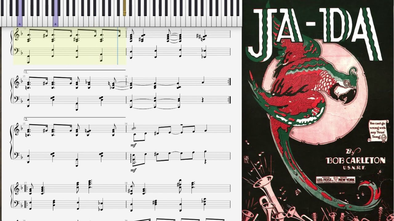 Ja-Da by Bob Carleton (1918, Jazz piano solo) - YouTube