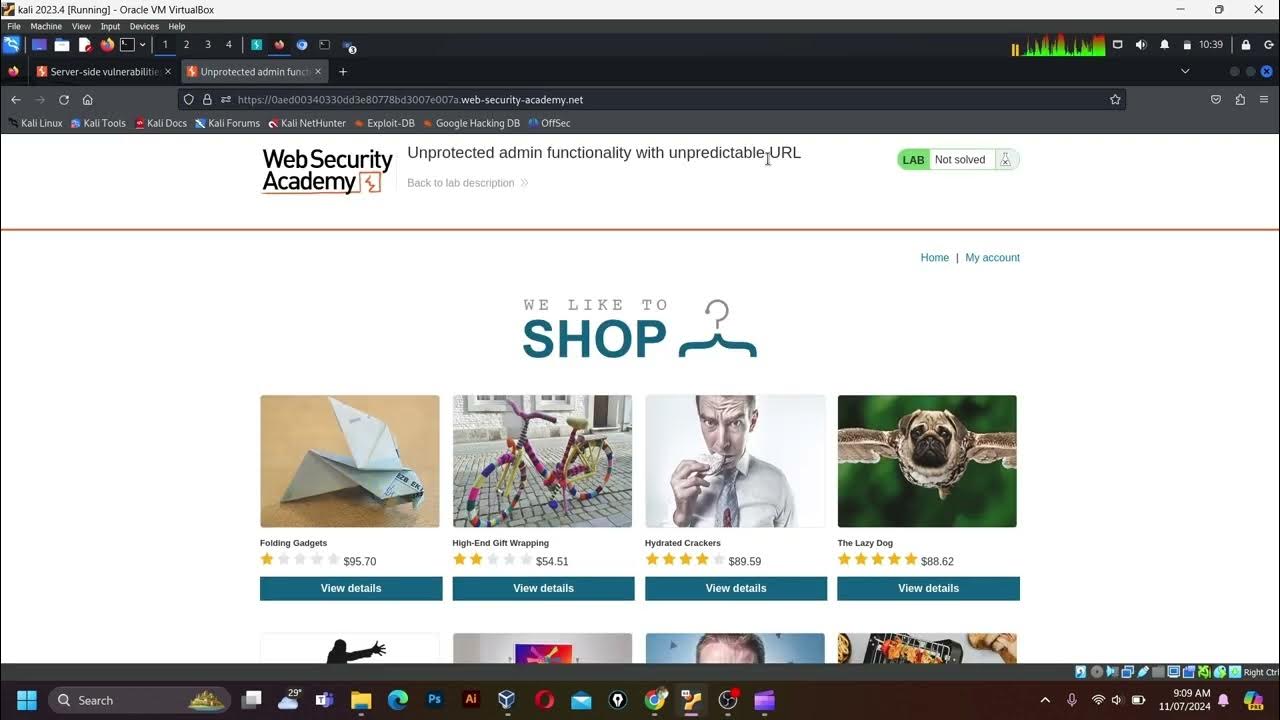 Portswigger Lab: Unprotected Admin functionality with unpredictable URL - YouTube