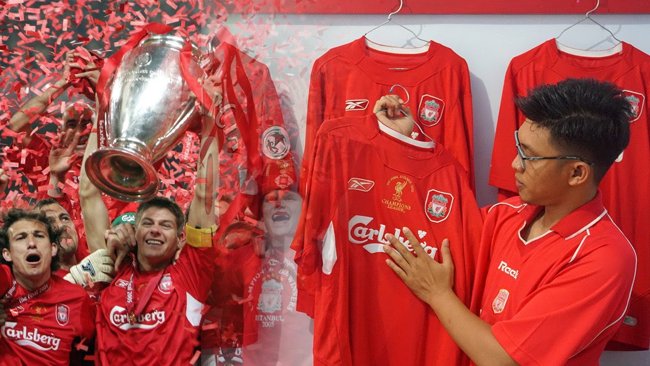 Review Jersey Reebok Liverpool Home 2004/05 Final Istanbul - YouTube