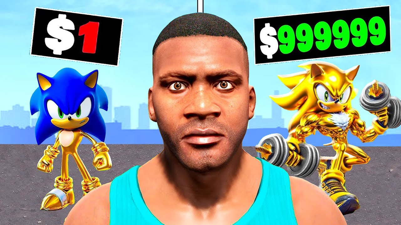 $1 to $1,000,000 GOLD SONIC in GTA 5.. (secret car) - YouTube