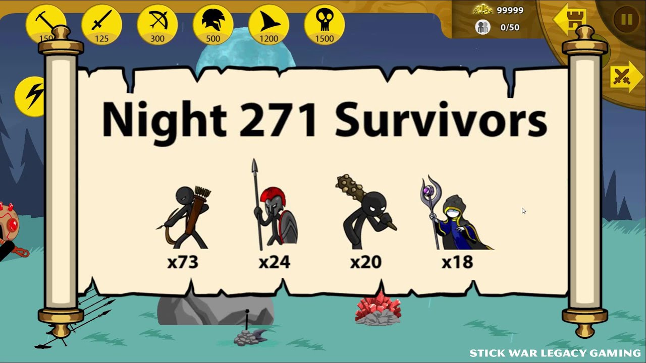 ZOMBIE NIGHT - ENDLESS DEADS NIGHT 271 | STICK WAR LEGACY GAMING - YouTube