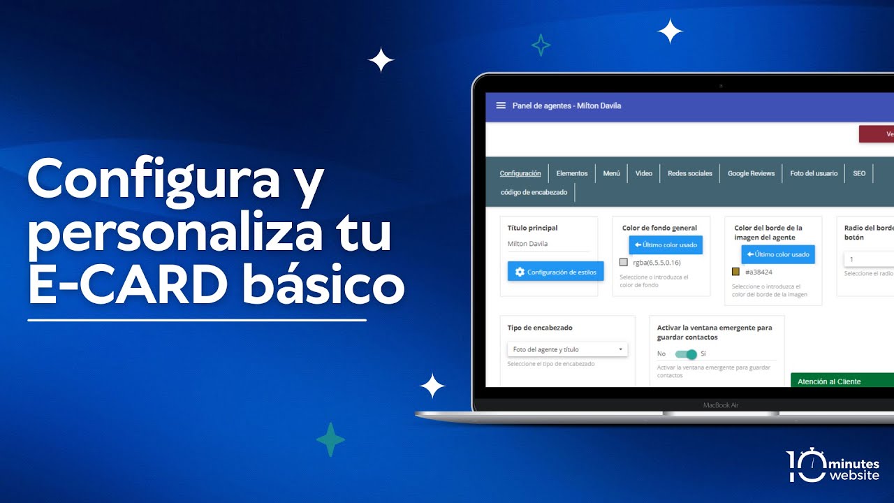 Configura y personaliza tu E-CARD - YouTube